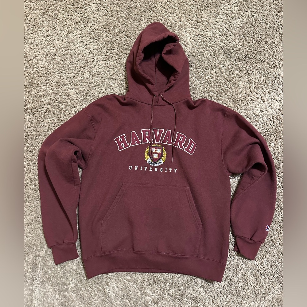 Vintage Champion Ncaa Harvard University “Maroon” Hoo… - Gem